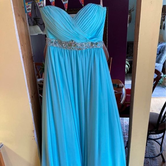 Tiffany Designs | Dresses | Turquoise Blue Prom Dress | Poshmark